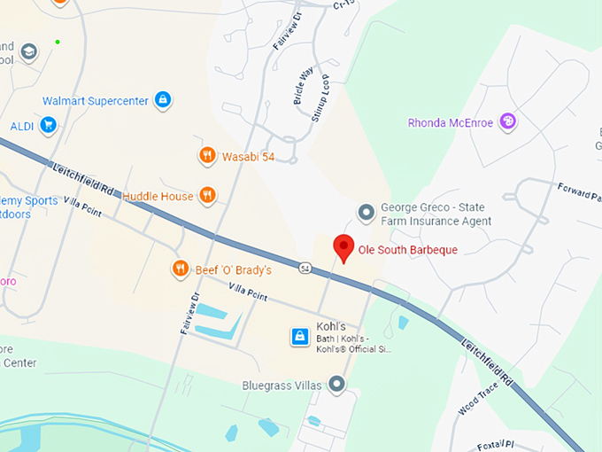 16. ole south barbeque map