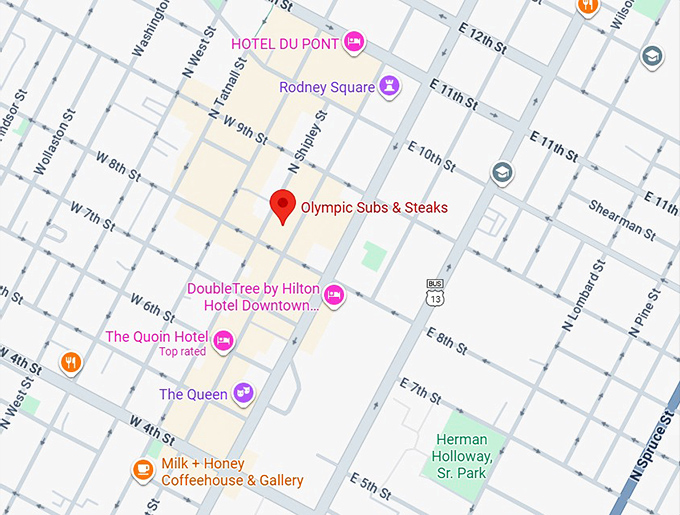 16. olympic subs & steaks map