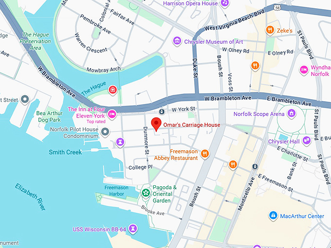 16. omar's carriage house map