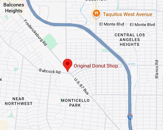 16. original donut shop map