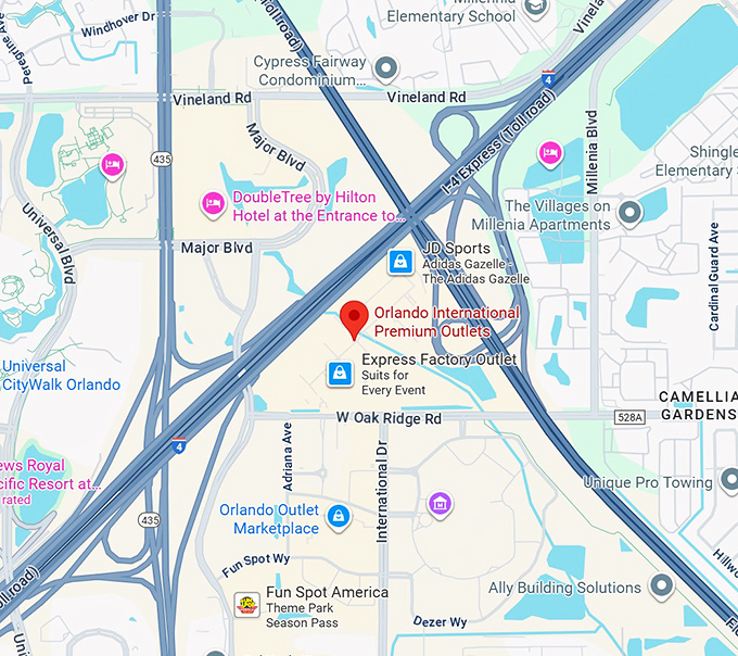 16. orlando international premium outlets map
