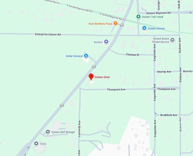 16. osteen diner map