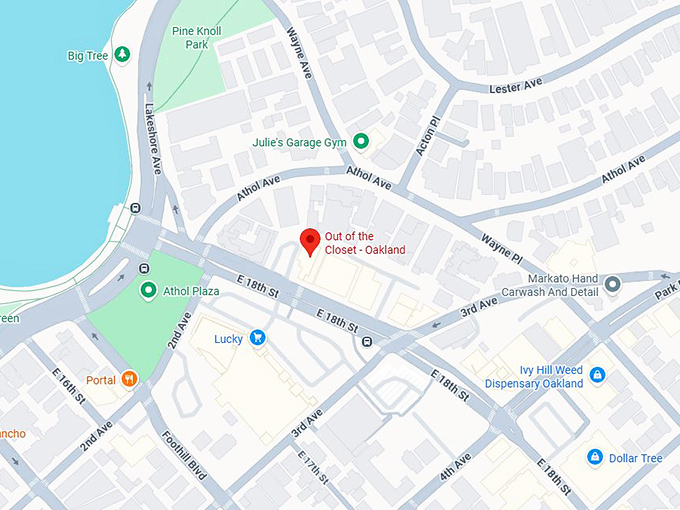 16. out of the closet oakland map