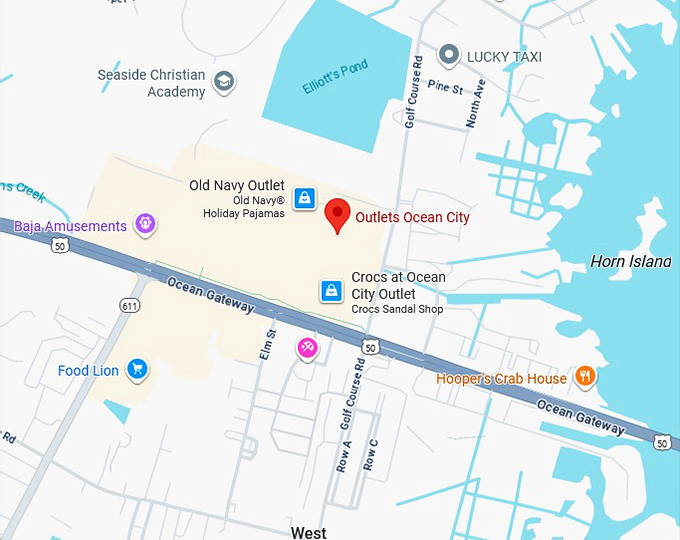 16. outlets ocean city map