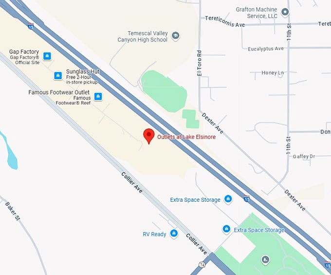 16. outlets at lake elsinore map