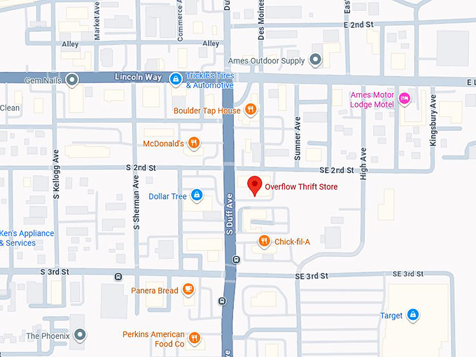 16. overflow thrift store map