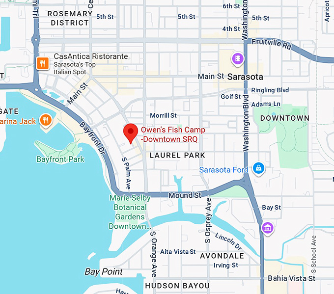 16. owen's fish camp downtown srq map