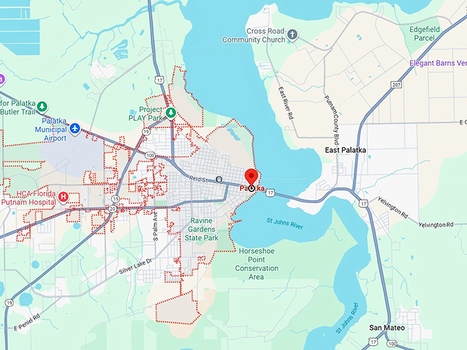 16. palatka, fl map
