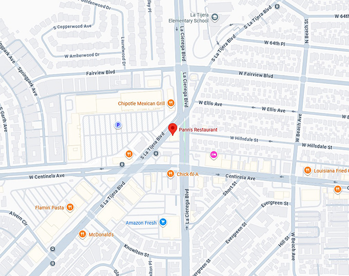 16. pann's restaurant (6710 la tijera blvd) map