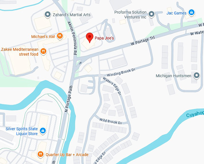 papa joe's map