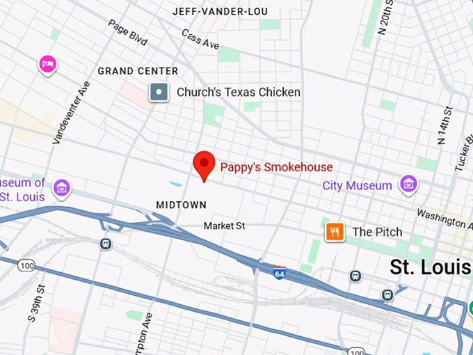 16. pappy&rsquo;s smokehouse map