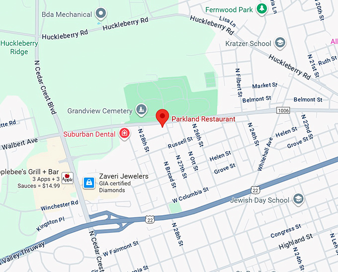 16. parkland restaurant map