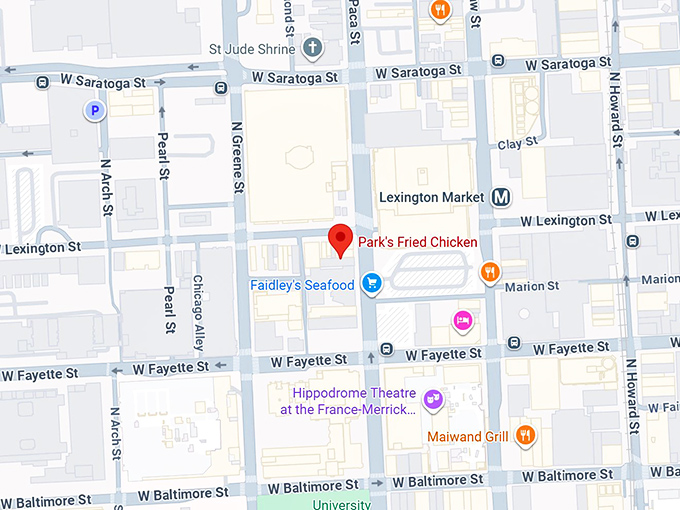 16. park's fried chicken map