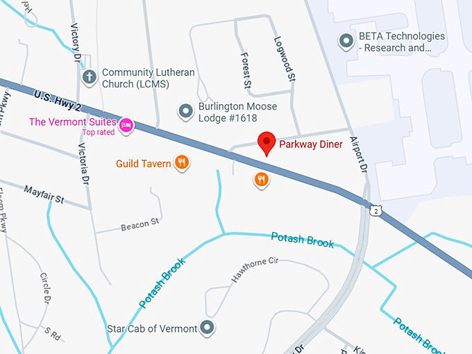 16. parkway diner map