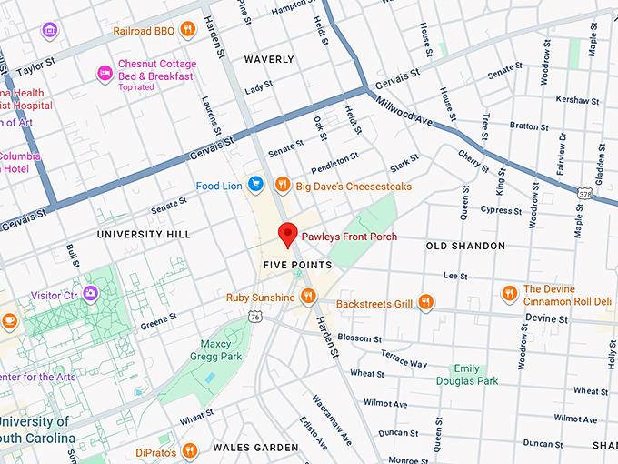16. pawleys front porch map