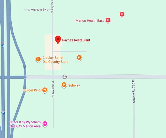 16. payne&rsquo;s restaurant map
