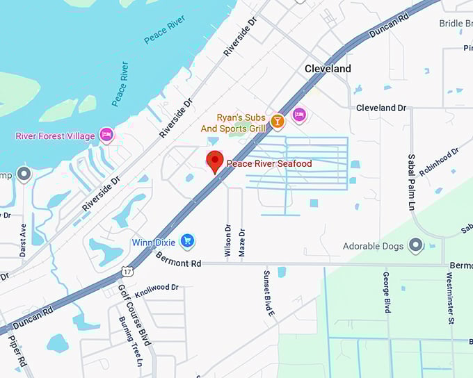 16. peace river seafood map