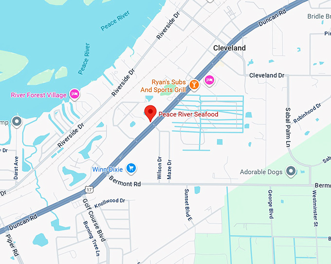 16. peace river seafood map