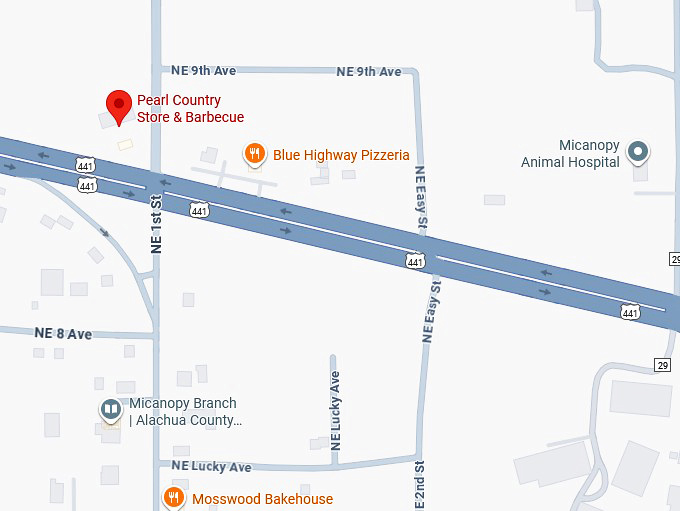 16. pearl country store & barbecue map