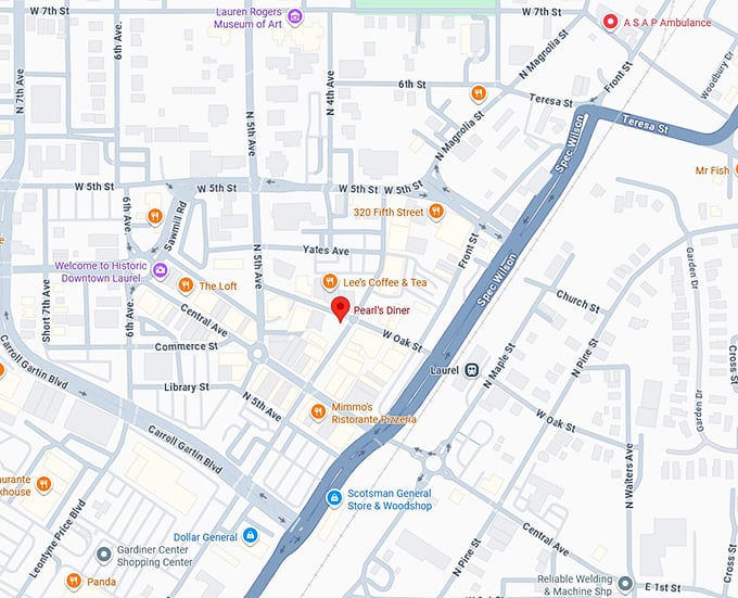 16. pearl&rsquo;s diner map