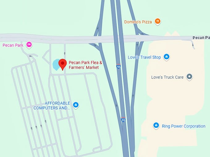 16. pecan park flea & farmer's market map