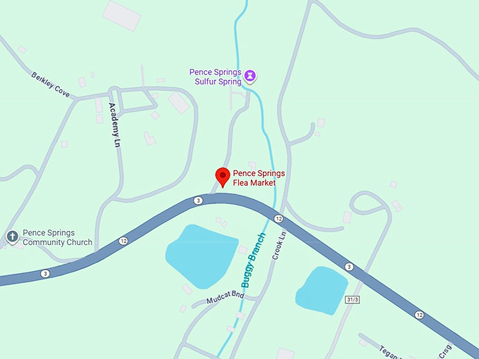 16. pence springs flea market map