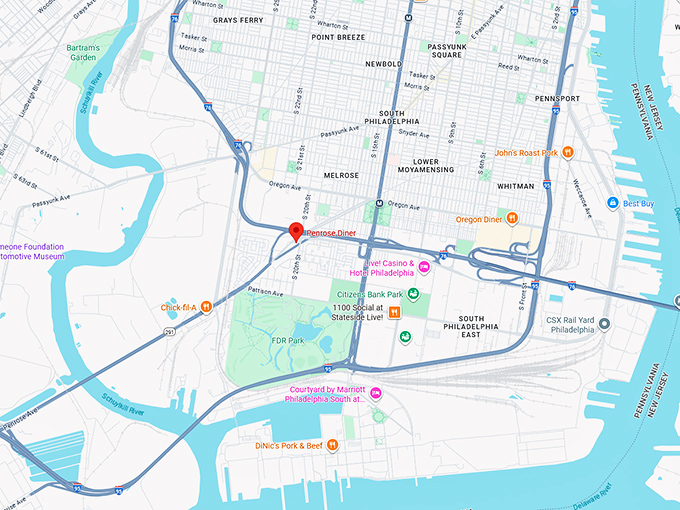 16. penrose diner map