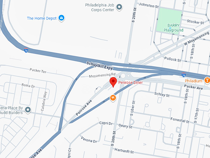 16. penrose diner map