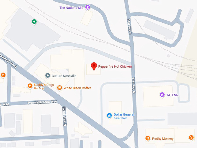 16. pepperfire hot chicken map