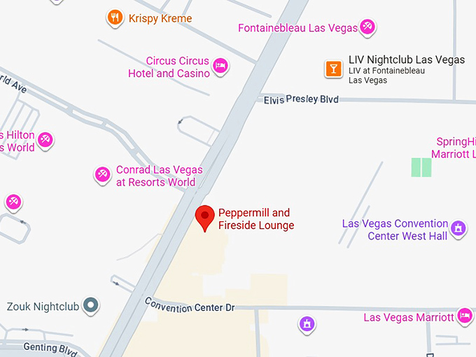 16. peppermill and fireside lounge map