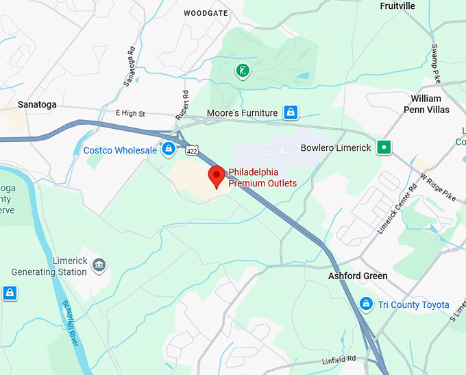 16. philadelphia premium outlets map