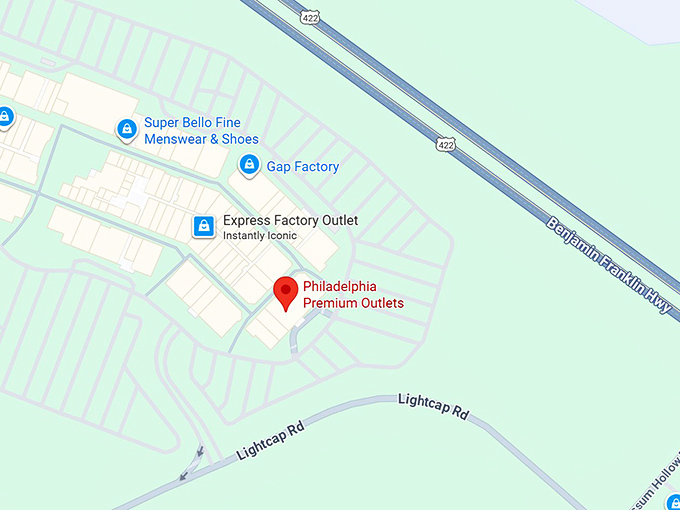 16. philadelphia premium outlets map