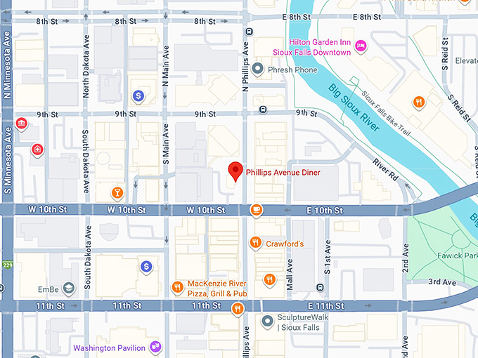 16. phillips avenue diner map