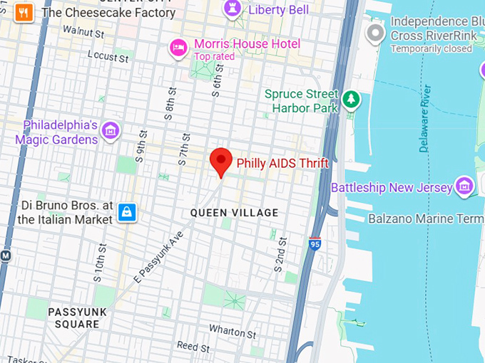 16. philly aids thrift map