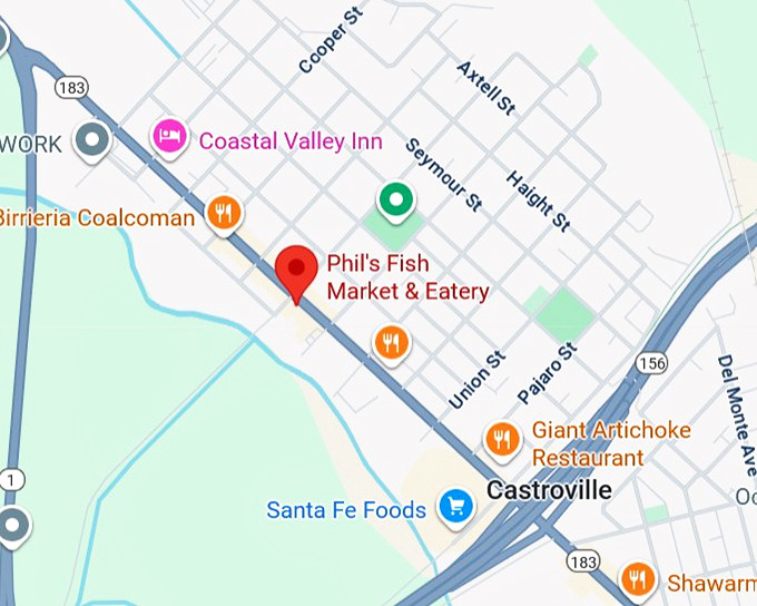 phil's fish market & eatery map