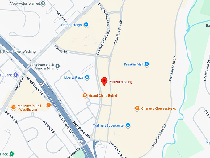 16. pho nam giang (427 franklin mills cir) map