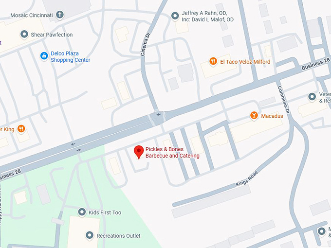 16. pickles & bones barbecue and catering map