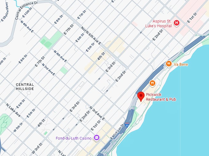 16. pickwick restaurant & pub map