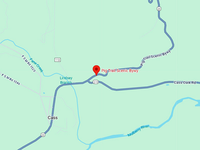 16. pig trail scenic byway map