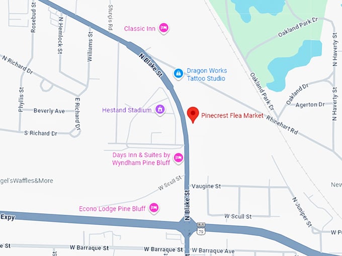 16. pine crest flea market map