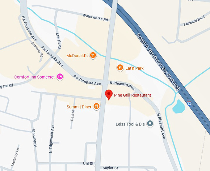 16. pine grill restaurant map