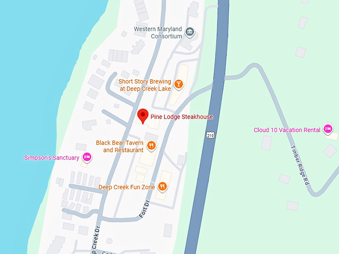 16. pine lodge steakhouse map