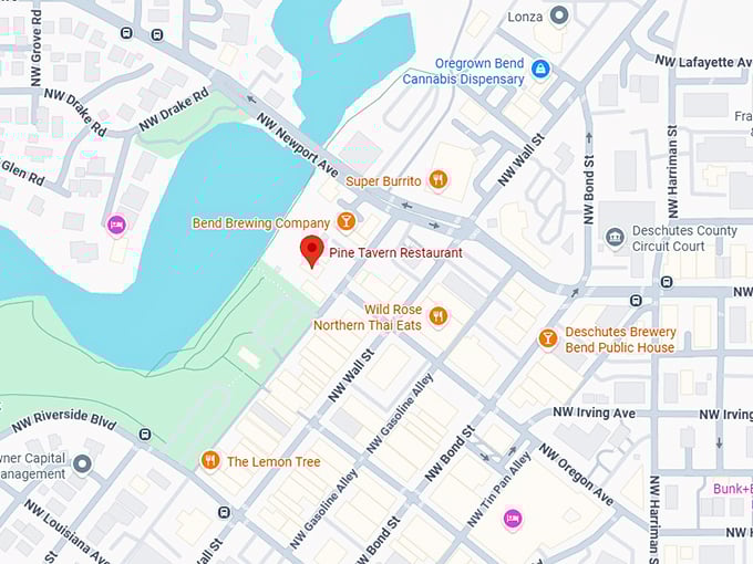 16. pine tavern restaurant map