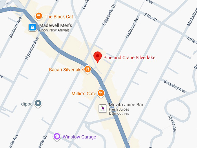 16. pine and crane silverlake map