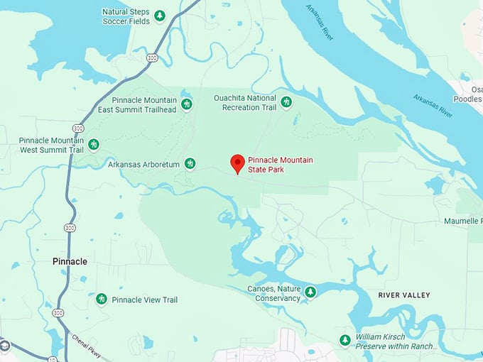 16. pinnacle mountain state park map