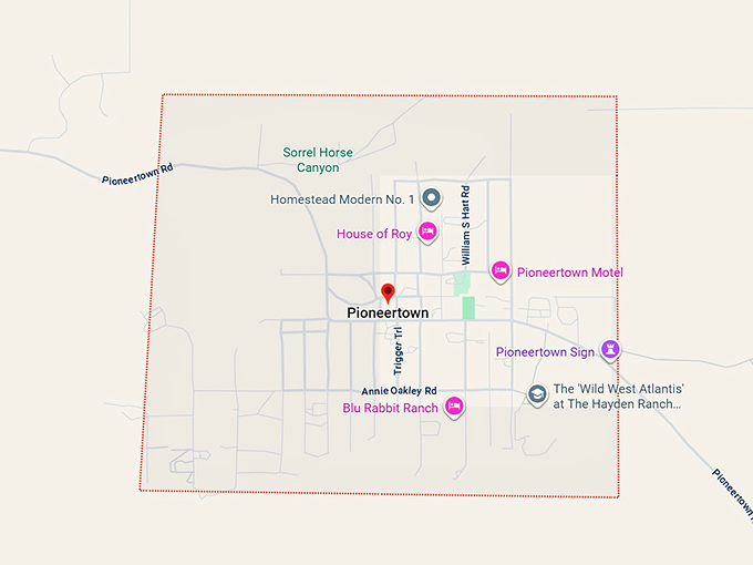 16. pioneertown, ca map