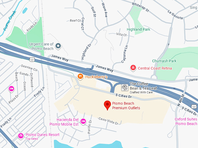 16. pismo beach premium outlets map