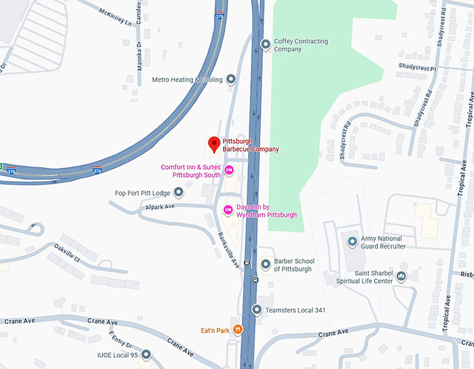 16. pittsburgh barbecue company map