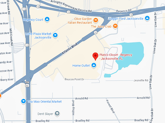16. plato's closet regency jacksonville, fl map
