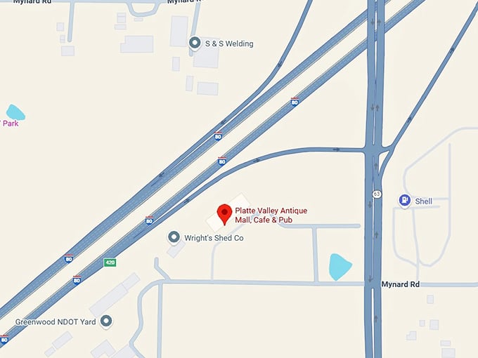16. platte valley antique mall, cafe & pub map